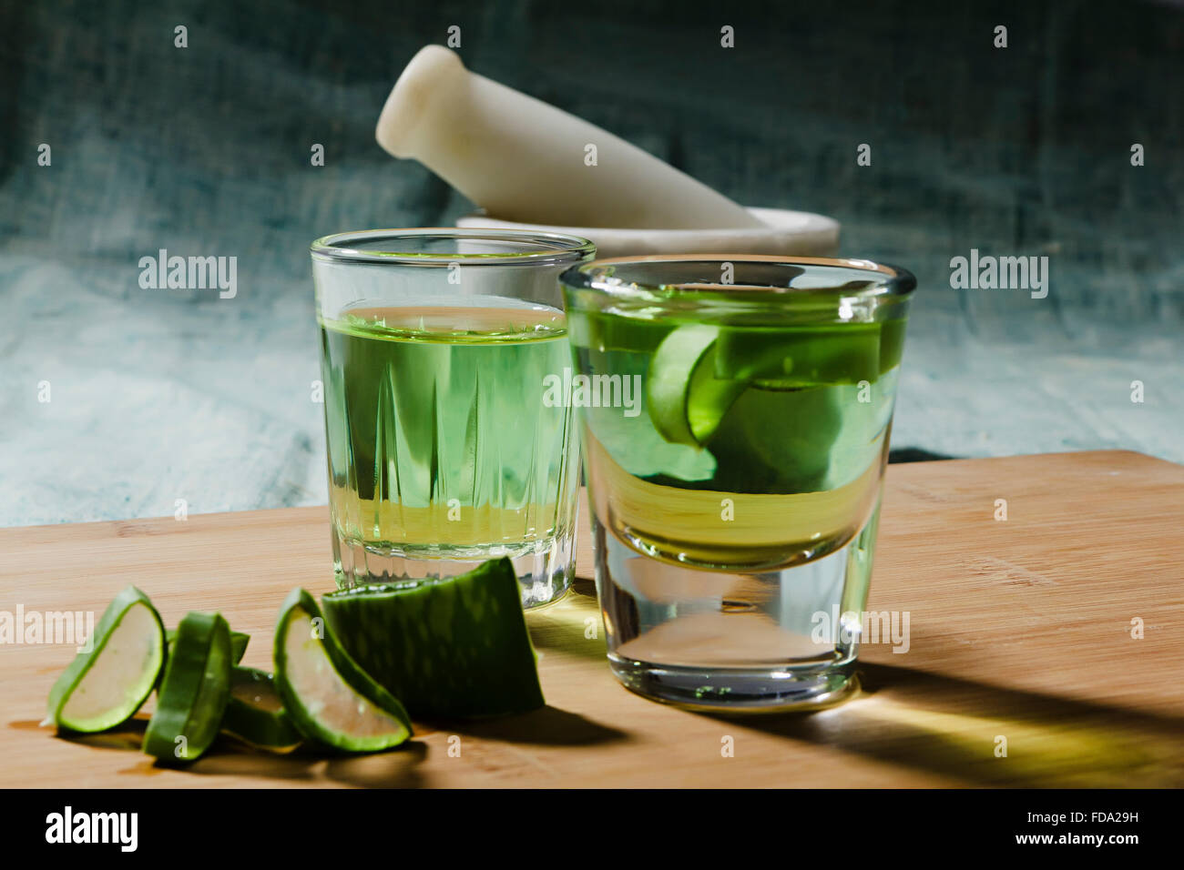 Herb Health Aloe vera Glass Water Liquid Nobody Stock Photo - Alamy