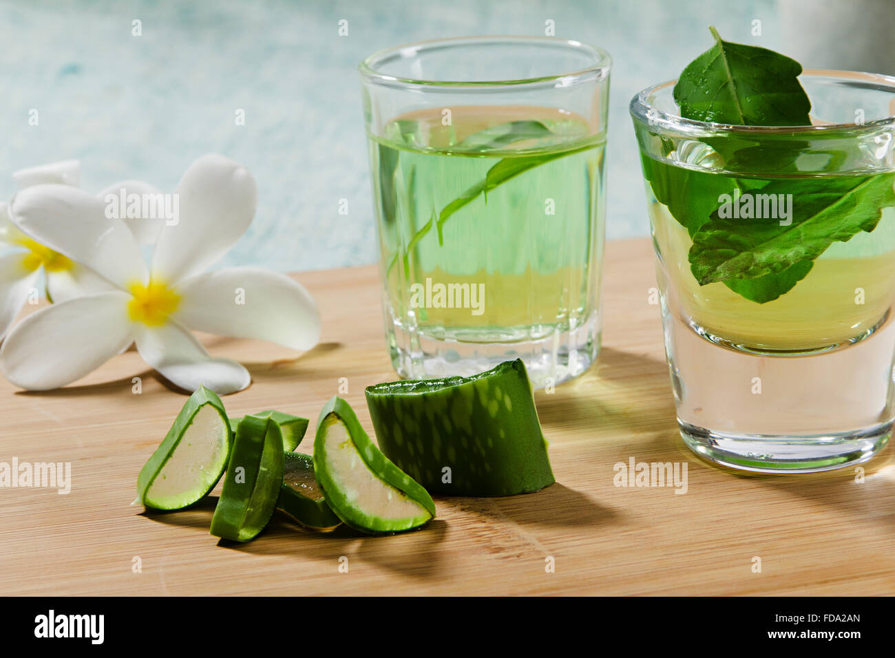 Herb Health Aloe vera Glass Water Liquid Nobody Stock Photo - Alamy