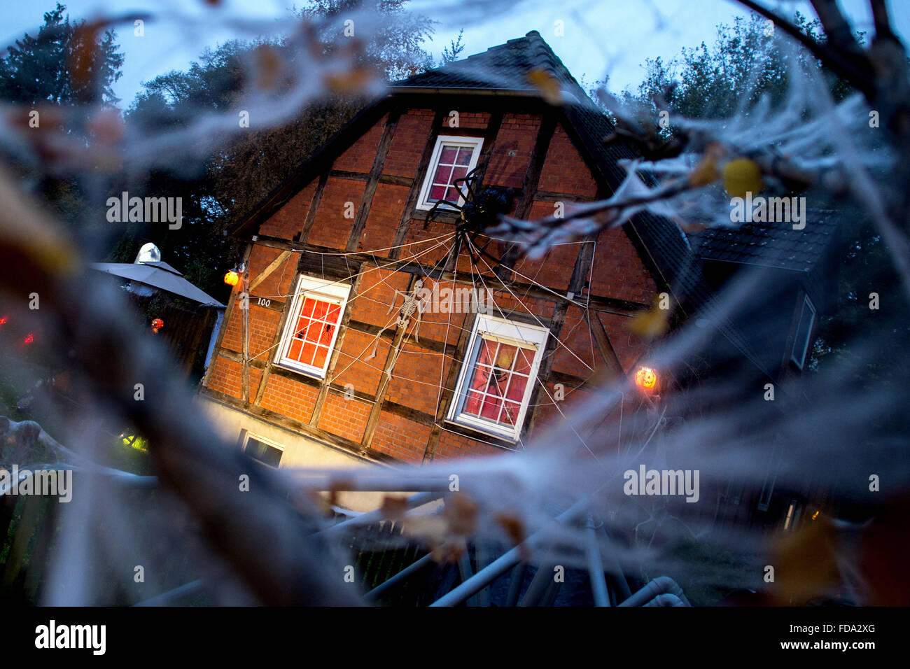 Isernhagen, Germany, Halloween house in Isernhagen Stock Photo - Alamy