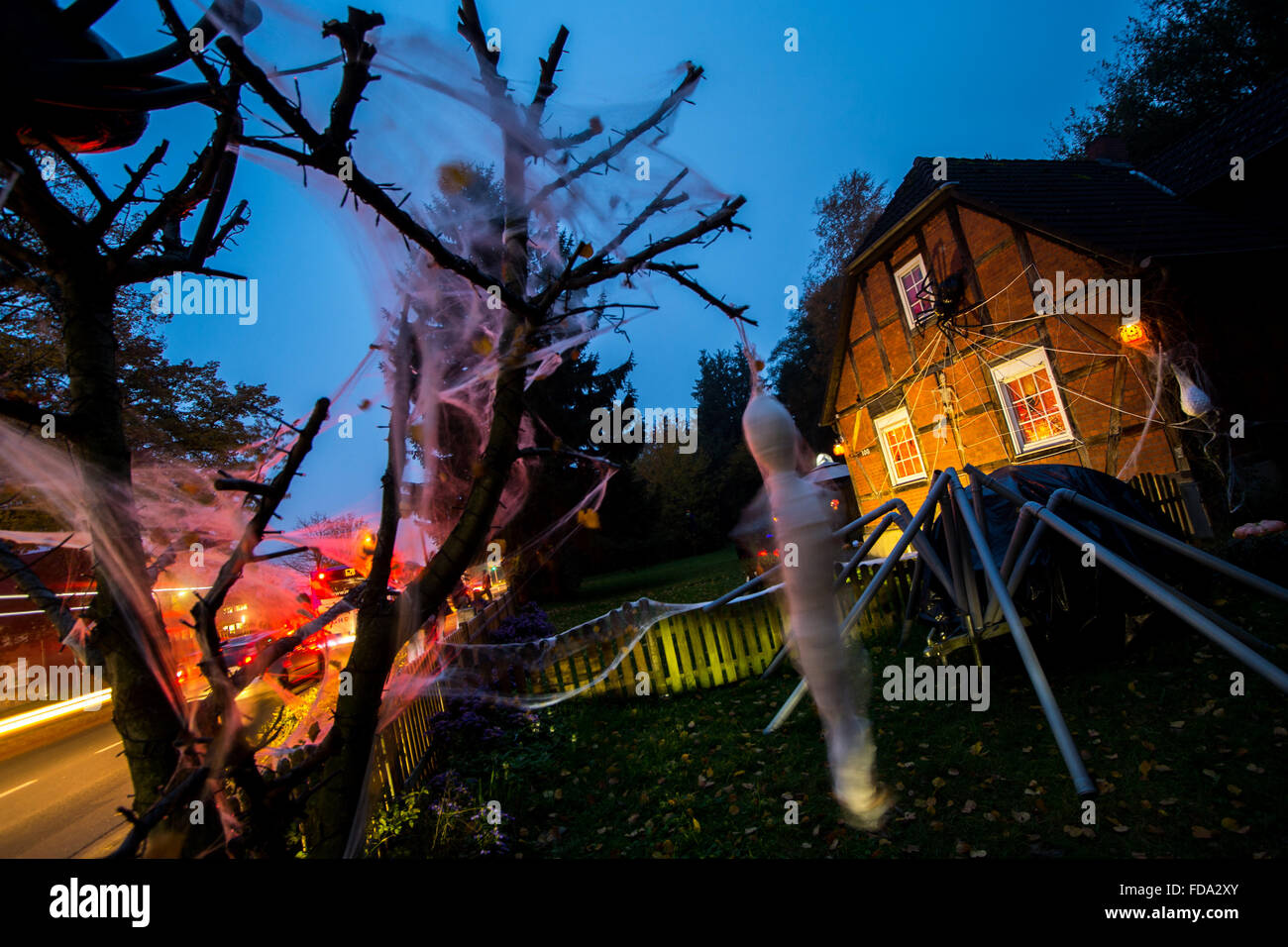 Isernhagen, Germany, Halloween house in Isernhagen Stock Photo - Alamy