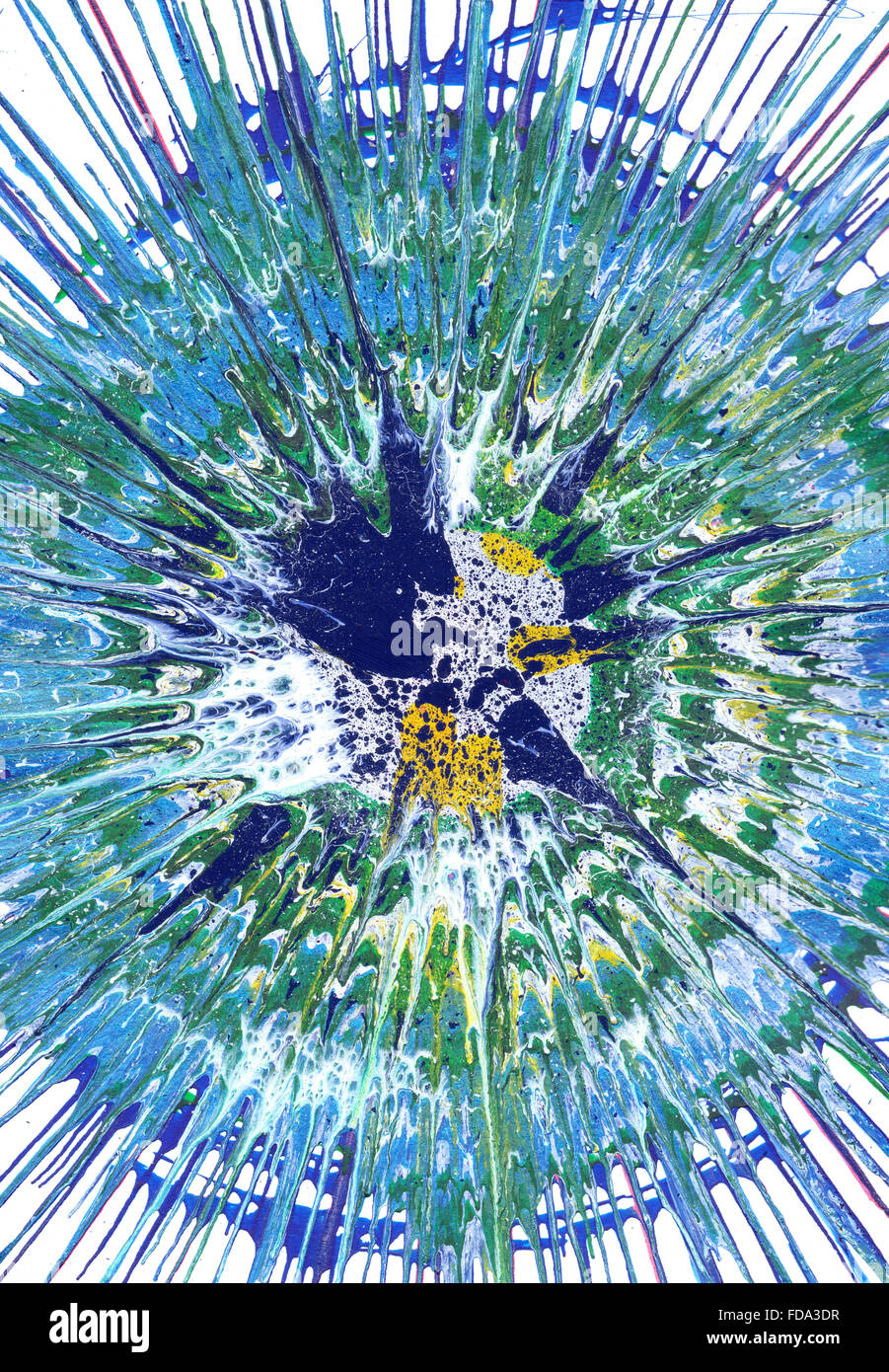 Colorful contemporary modern art acrylic blob drawing Jackson Pollock ...