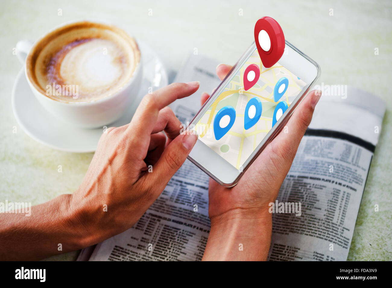 Red map marker hi-res stock photography and images - Alamy