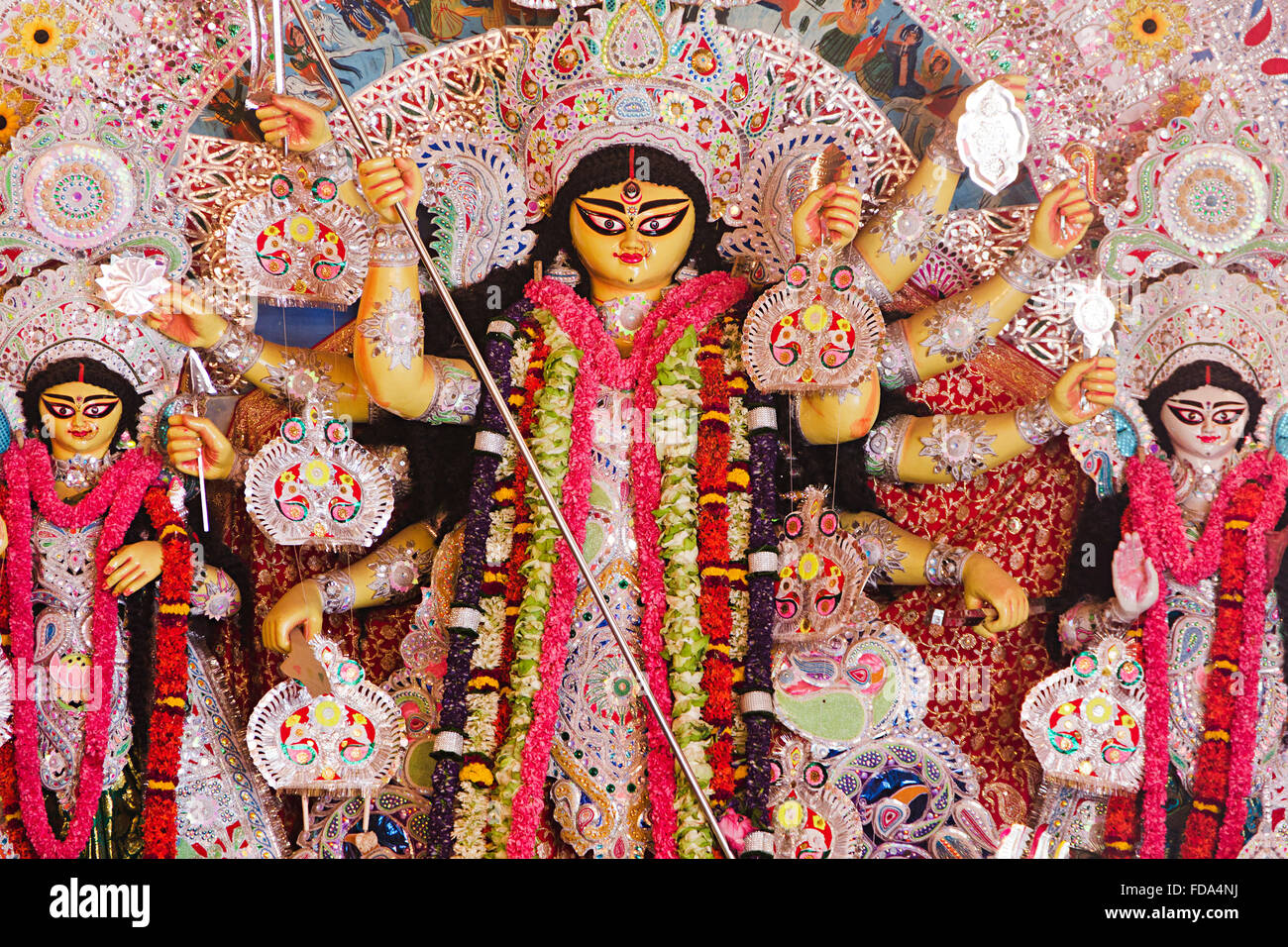 Durga Puja God Statues Temple Nobody Stock Photo - Alamy