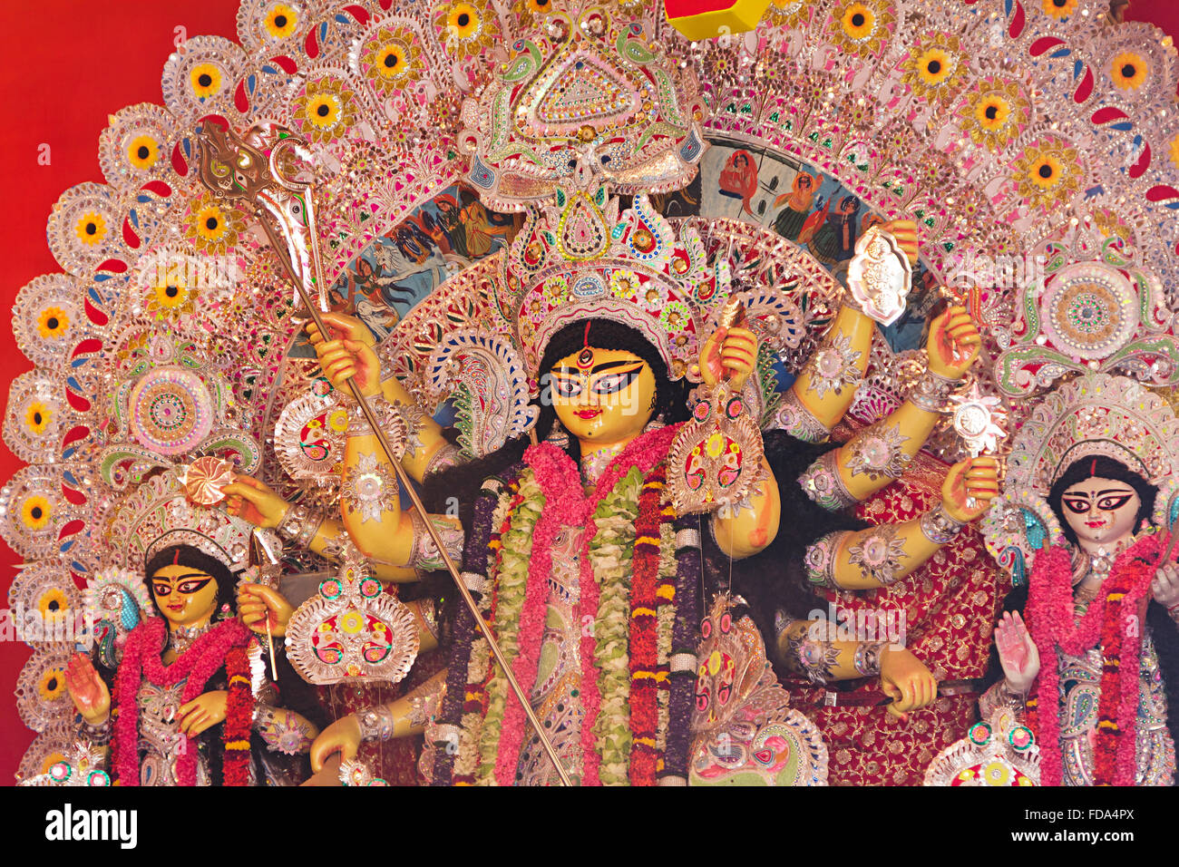 Durga Puja God Statues Temple Nobody Stock Photo - Alamy