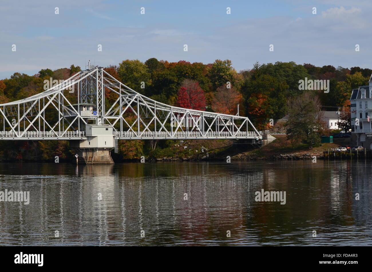 Iron swing bridge Stock Photo - Alamy