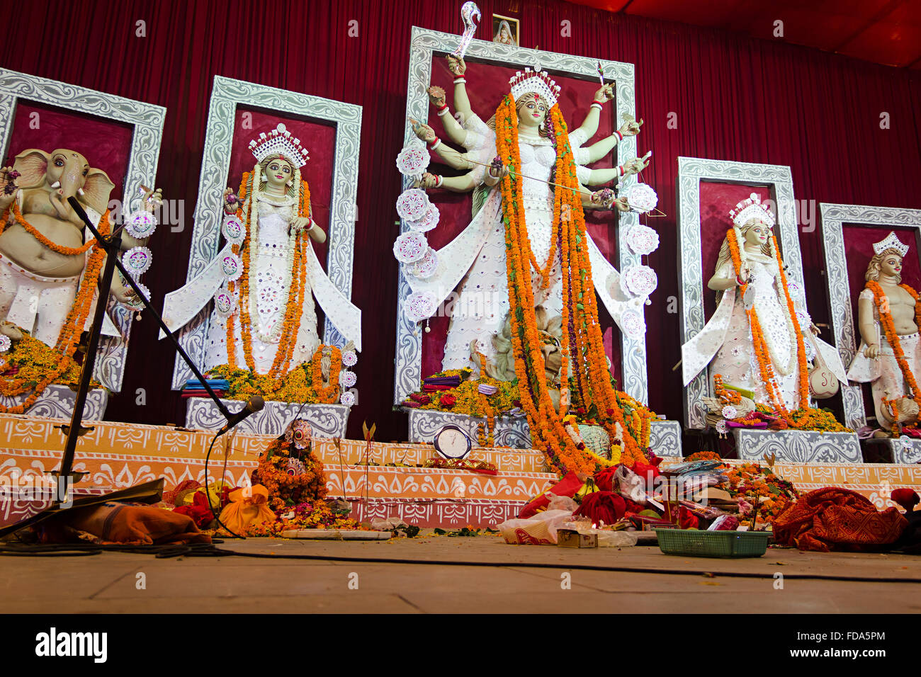 Durga Puja God Statues Temple Nobody Stock Photo - Alamy