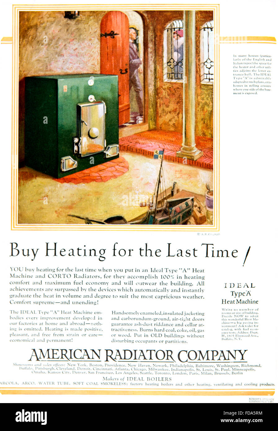 American Radiator Company advertisement from 1926 International Studio ...