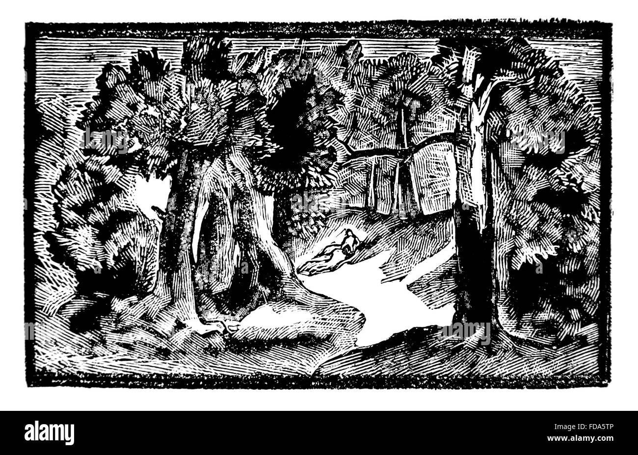 woodcut by Gerard Cochet for D'Houville's, L'Inconstante, Illustration ...