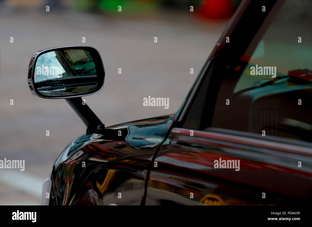 side rear-view mirror on a car Stock Photo - Alamy