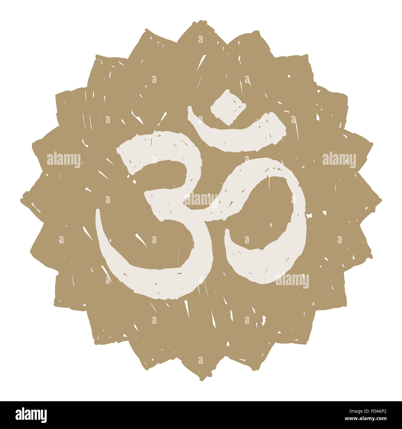 Gold Om Symbol Stock Photo - Alamy