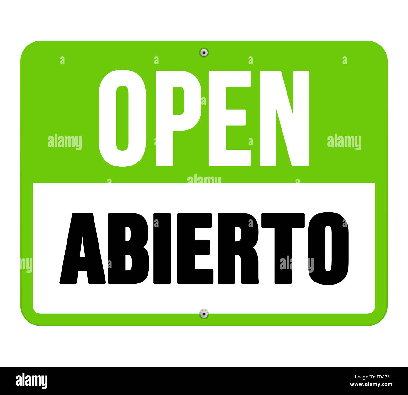 Abierto sign in black and green Stock Photo - Alamy