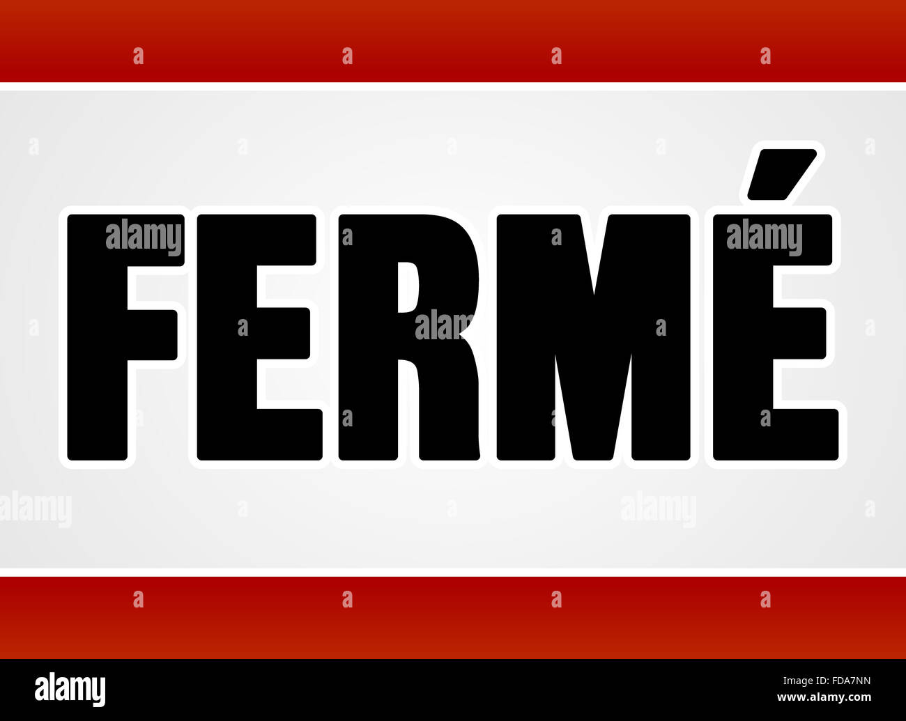 Ferme sign over white and red Stock Photo - Alamy