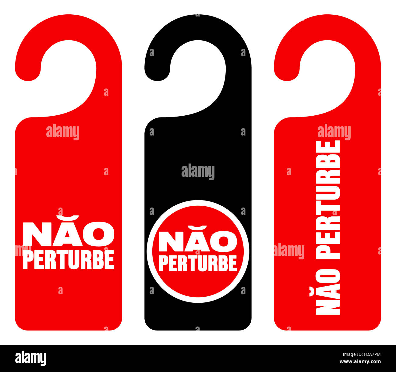 Nao perturbe do not disturb signs Stock Photo - Alamy