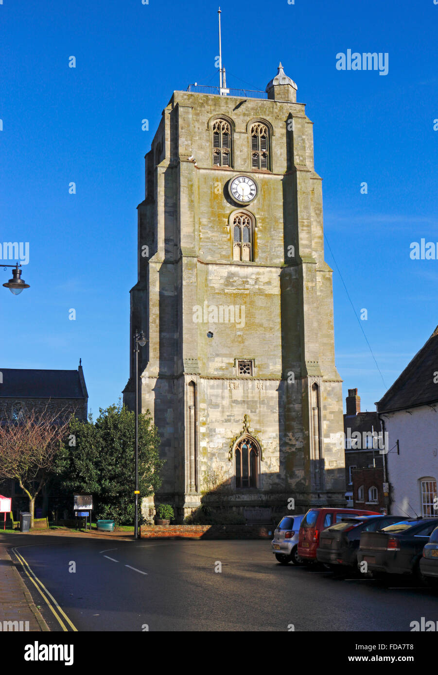 The detached tower of the parish church of St Michael the Archangel at ...