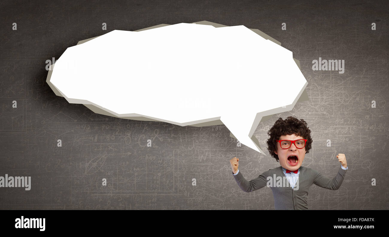 Young man with big head thinking about something Stock Photo - Alamy
