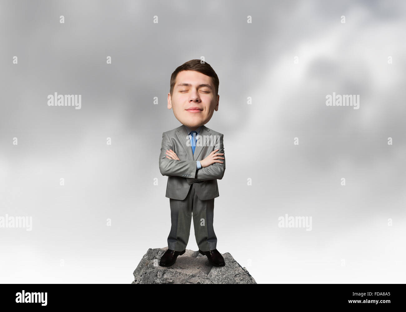 Cartoon man big brain thought hi-res stock photography and images - Alamy