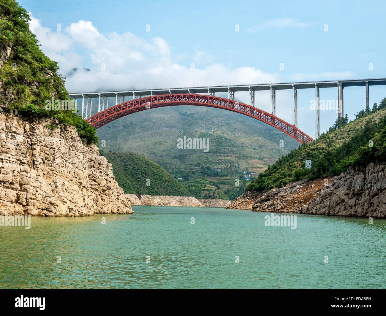 A Road Bridge Over The Shennong Stream A Tributary Of The Yangtze River ...