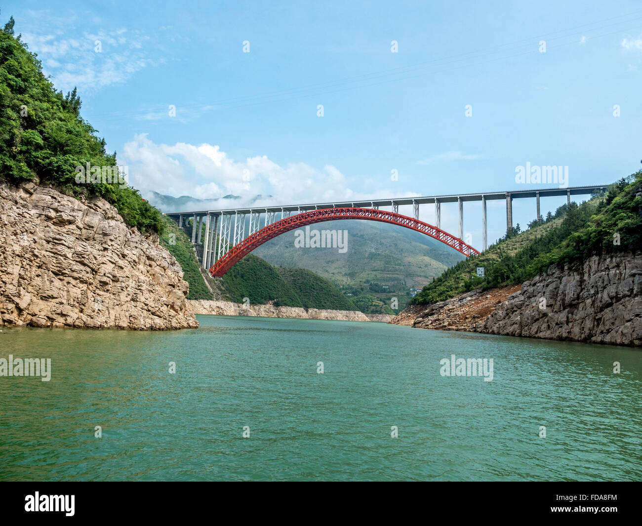 A Road Bridge Over The Shennong Stream A Tributary Of The Yangtze River ...