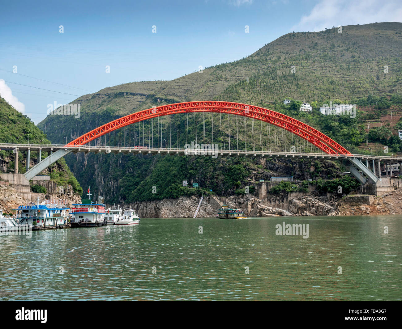 A Road Bridge Over The Shennong Stream A Tributary Of The Yangtze River ...