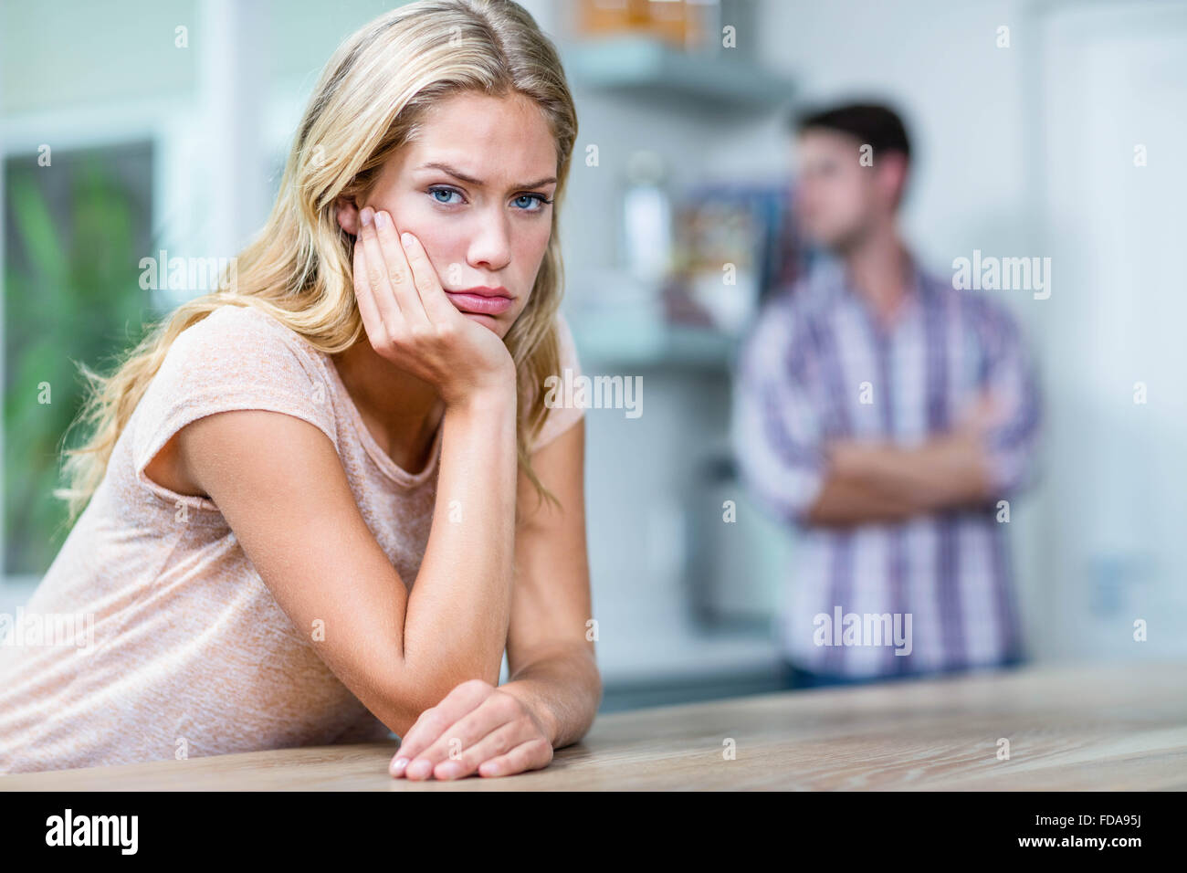 Annoyed couple ignoring each other Stock Photo - Alamy