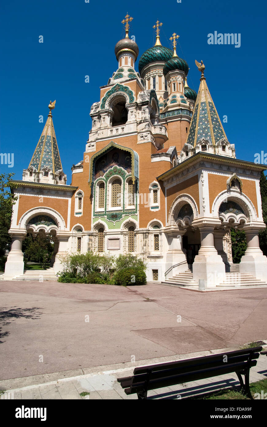 St. Nicholas' Russian Orthodox Cathedral in Nice, France Stock Photo ...