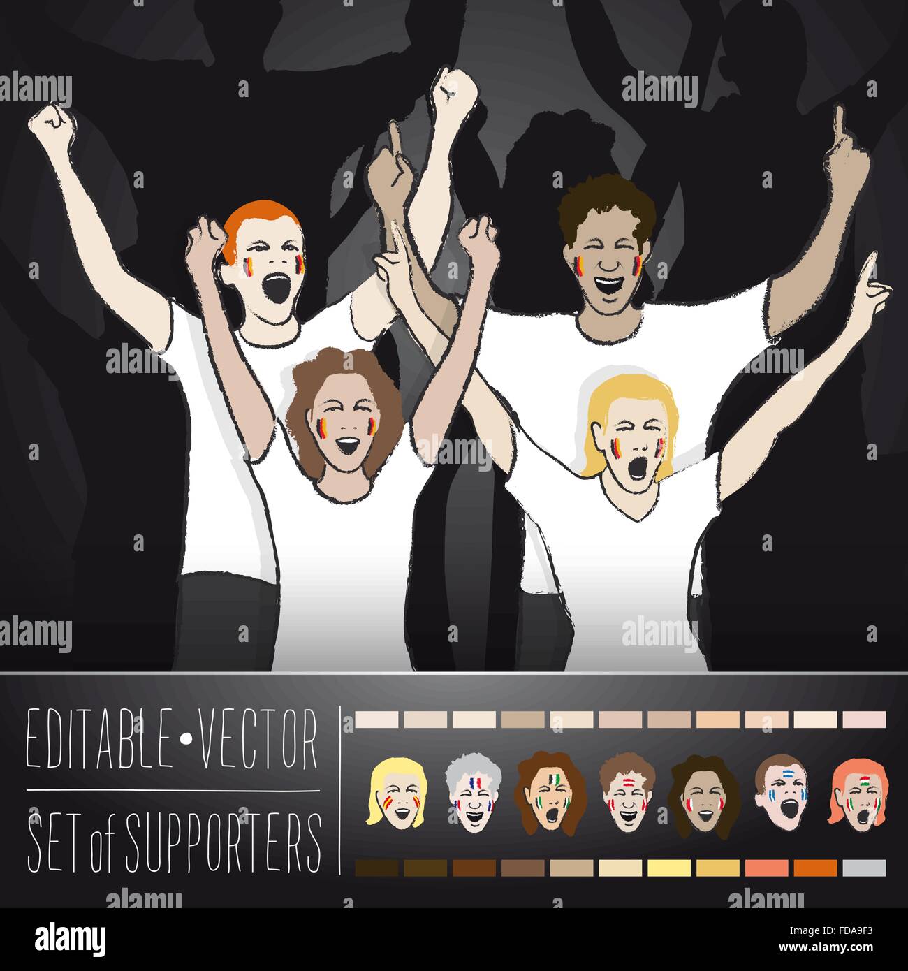 Sport fans cheering club Stock Vector Images - Alamy