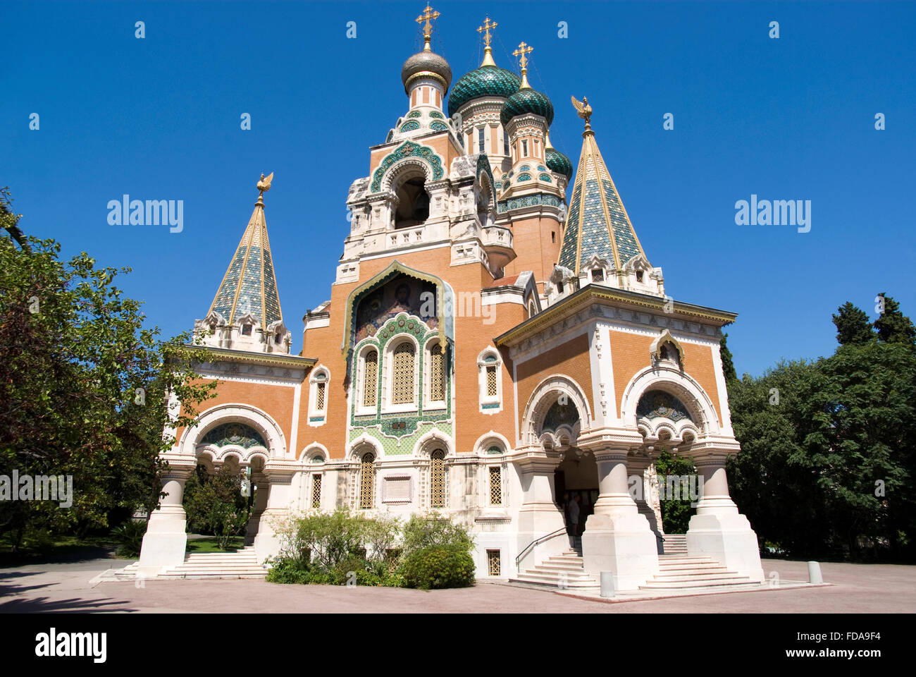 St. Nicholas' Russian Orthodox Cathedral in Nice, France Stock Photo ...