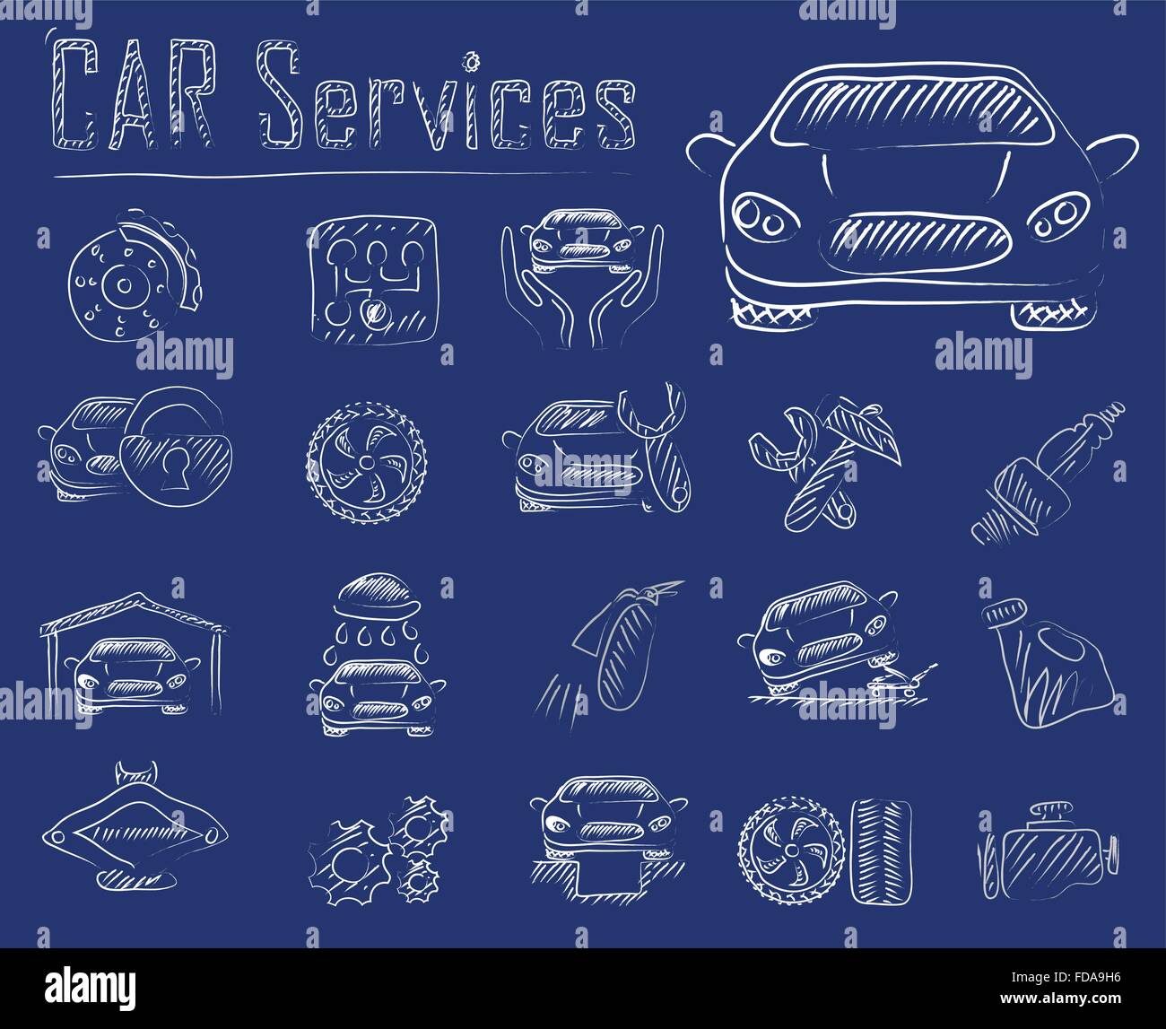 Car service icons Stock Vector Image & Art - Alamy