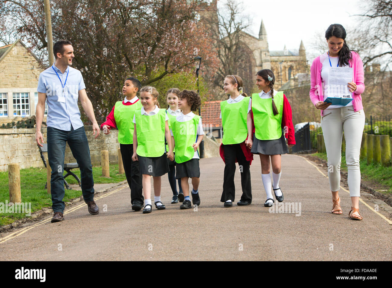 Teachers leading school children hi-res stock photography and images ...