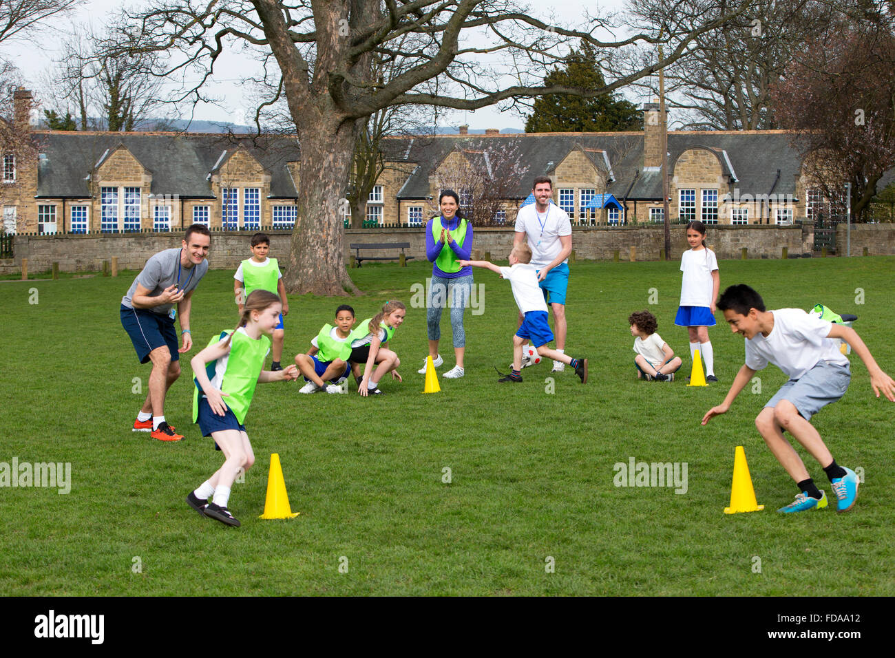 Running around cones hi-res stock photography and images - Alamy
