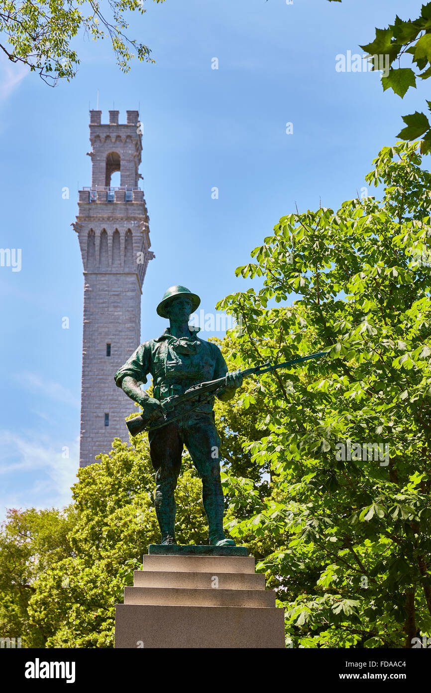 Cape Cod Provincetown Pilgrim tower in Massachusetts USA Stock Photo ...