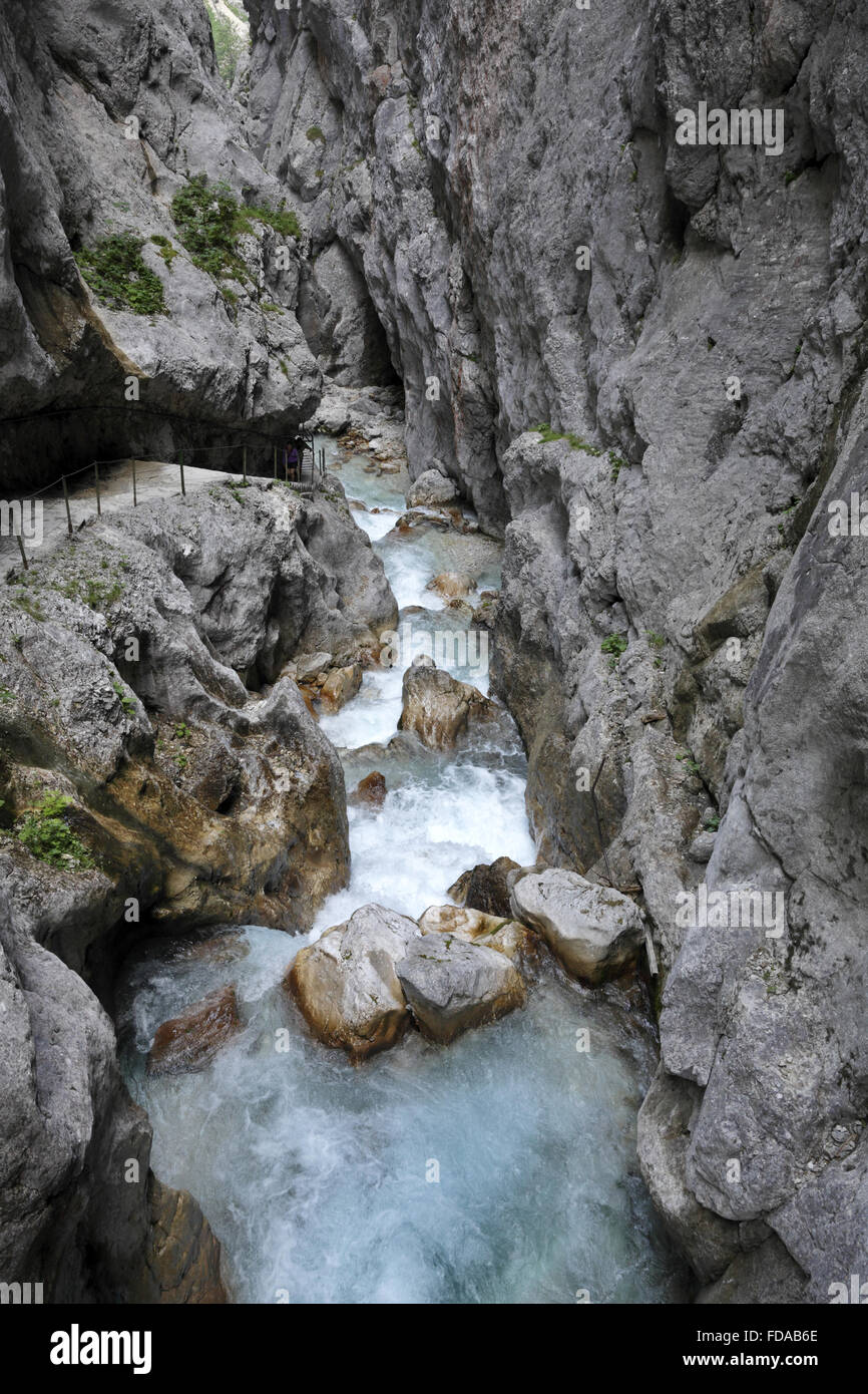 Hoellentalklamm, Germany, Hammersbach in Hoellentalklamm Stock Photo ...