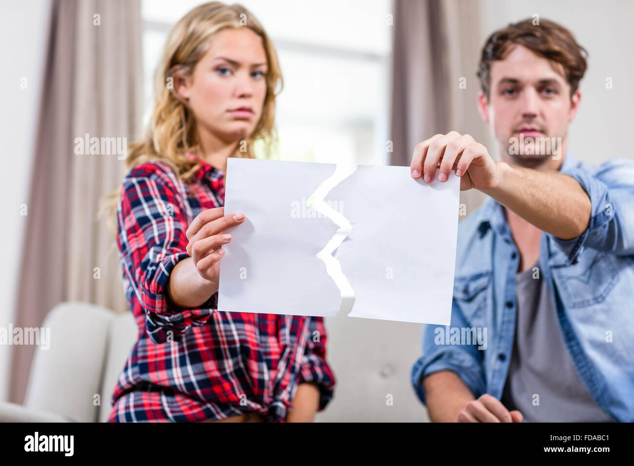 Couple having an argument Stock Photo - Alamy