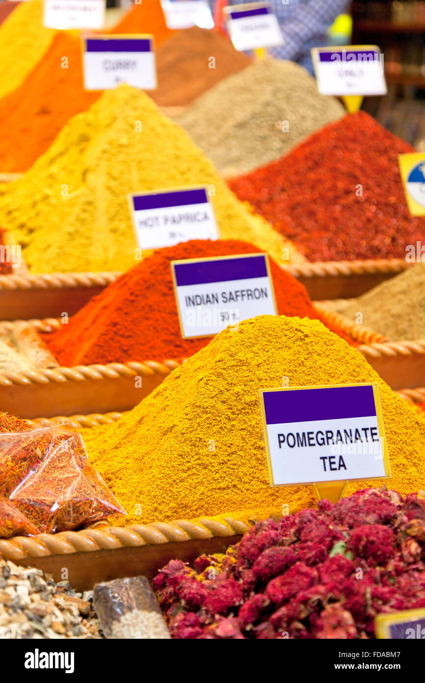 The colourful and aromatic egyptian spice market that is situated in ...