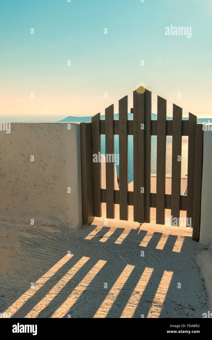 Santorini gate hi-res stock photography and images - Alamy