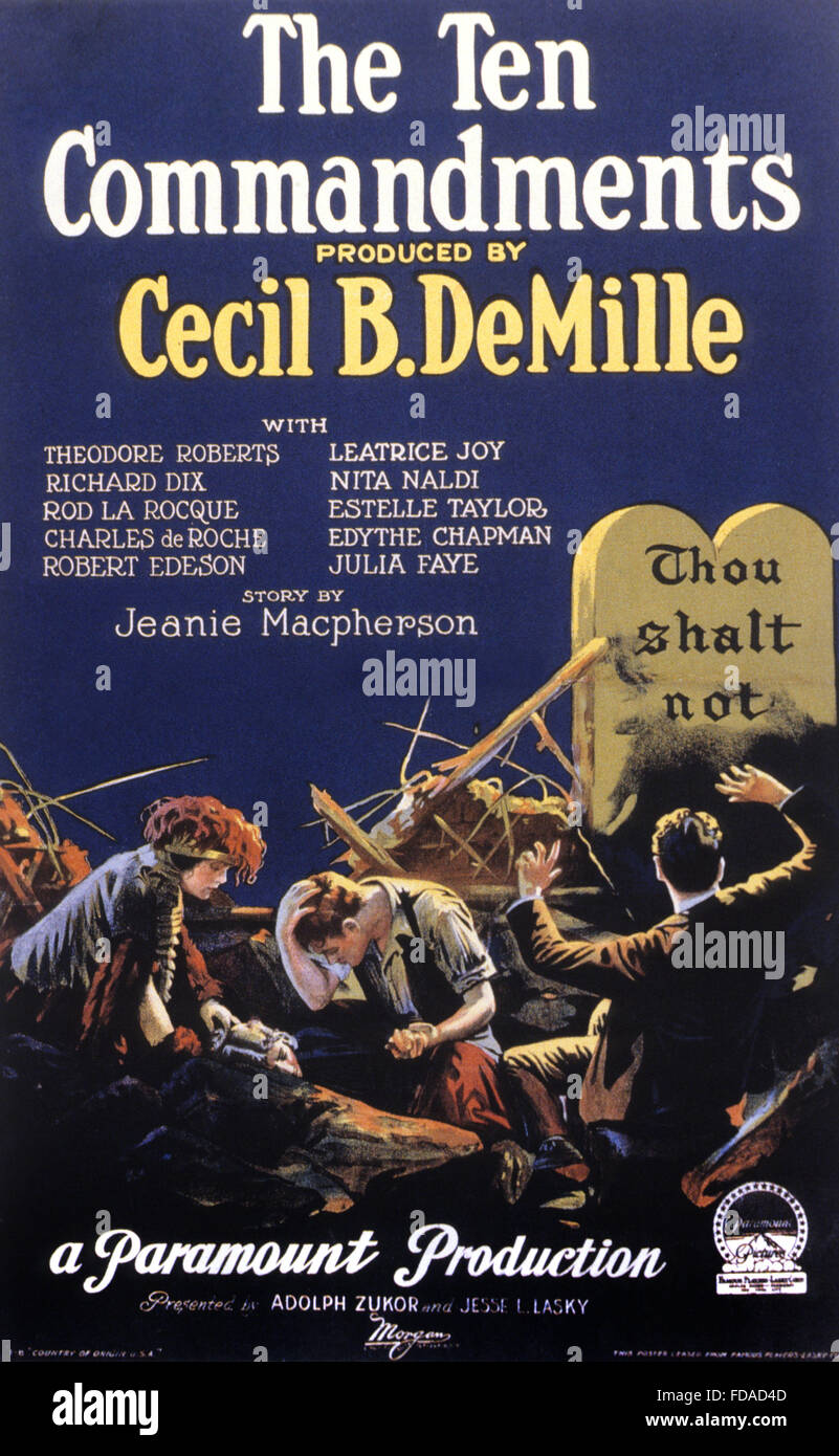 Cecil B Demille Ten Commandments Stock Photos & Cecil B Demille Ten ...