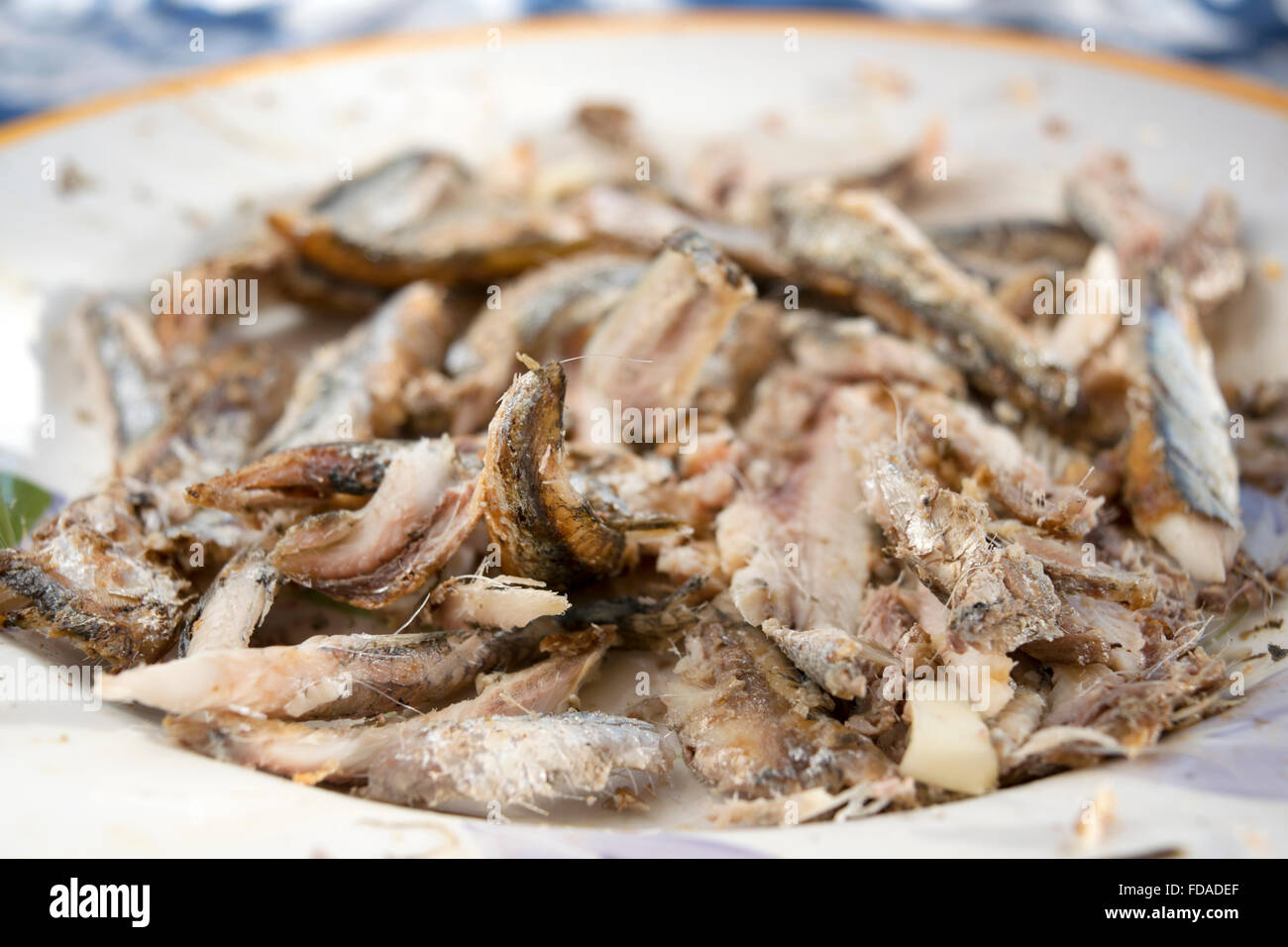 grilled fresh anchovies of the mediterranean sea Stock Photo - Alamy