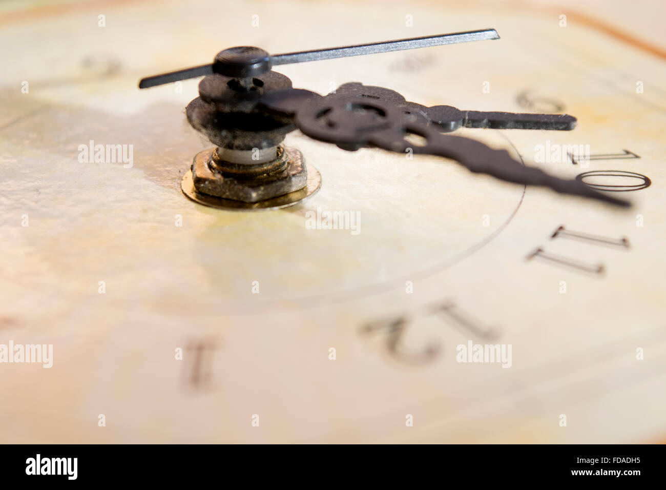 concept of time with the dial of an old clock Stock Photo - Alamy
