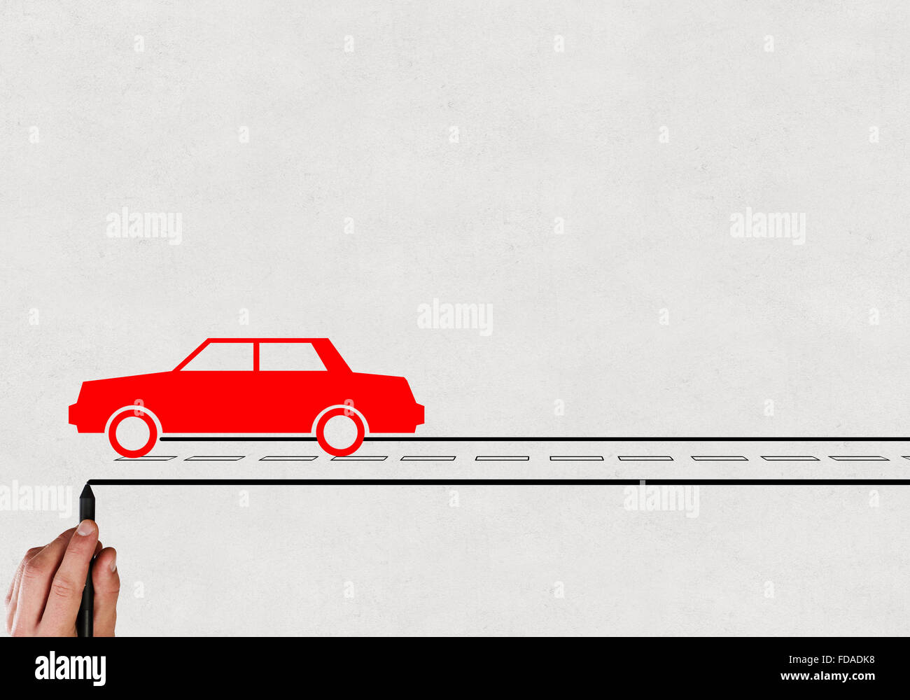 Hand drawing car isolated on white background Stock Photo - Alamy