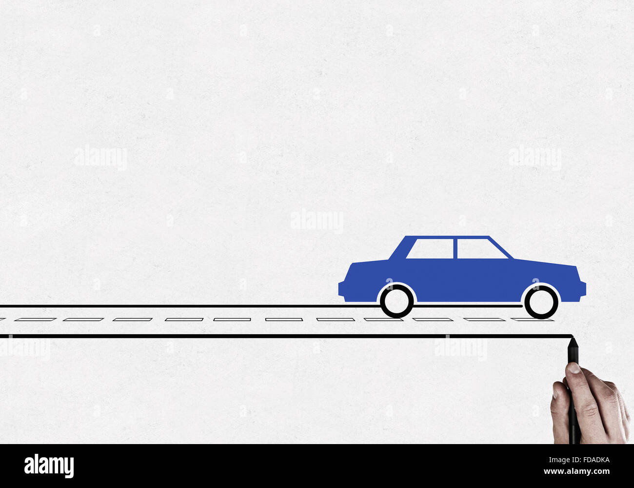 Hand drawing car isolated on white background Stock Photo - Alamy