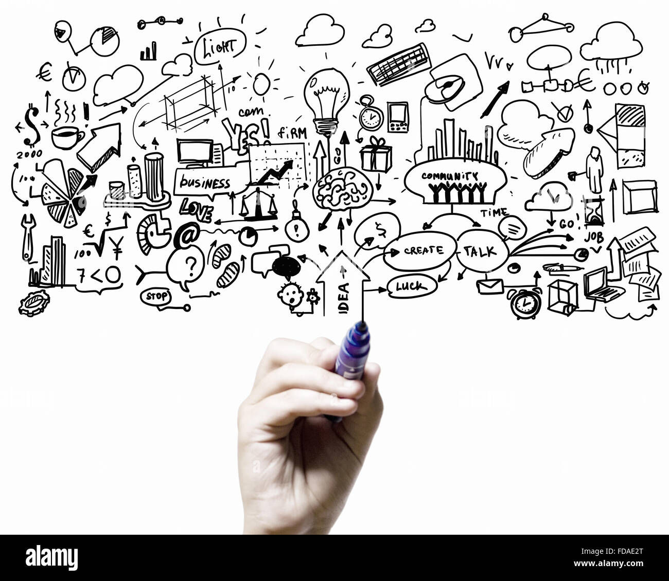 Drawing plan showing marketing hi-res stock photography and images - Alamy