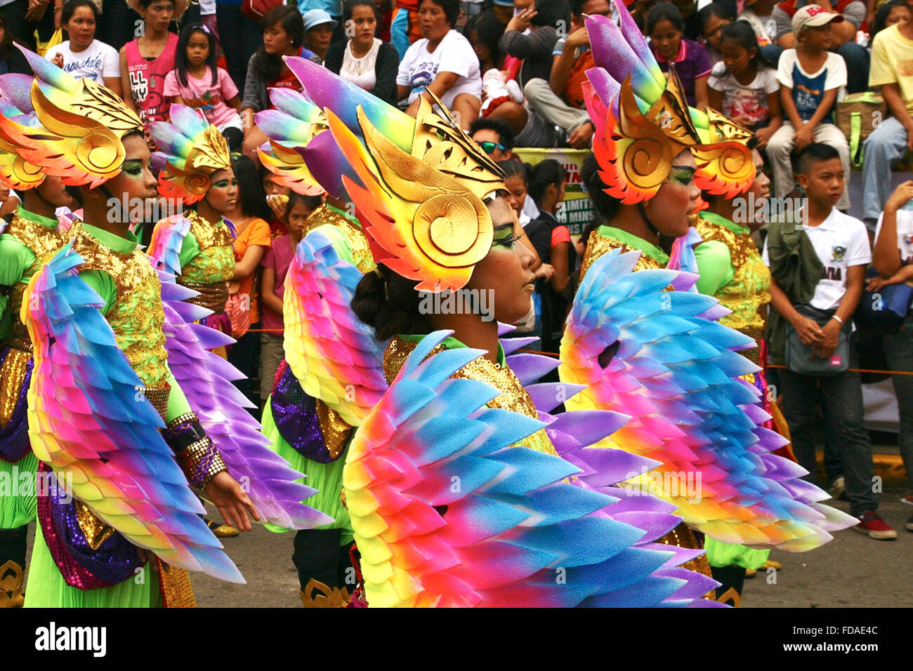 Philippines Cebu Cebu City Sinulog festival. Dancers in the street parade Adrian Baker Stock ...