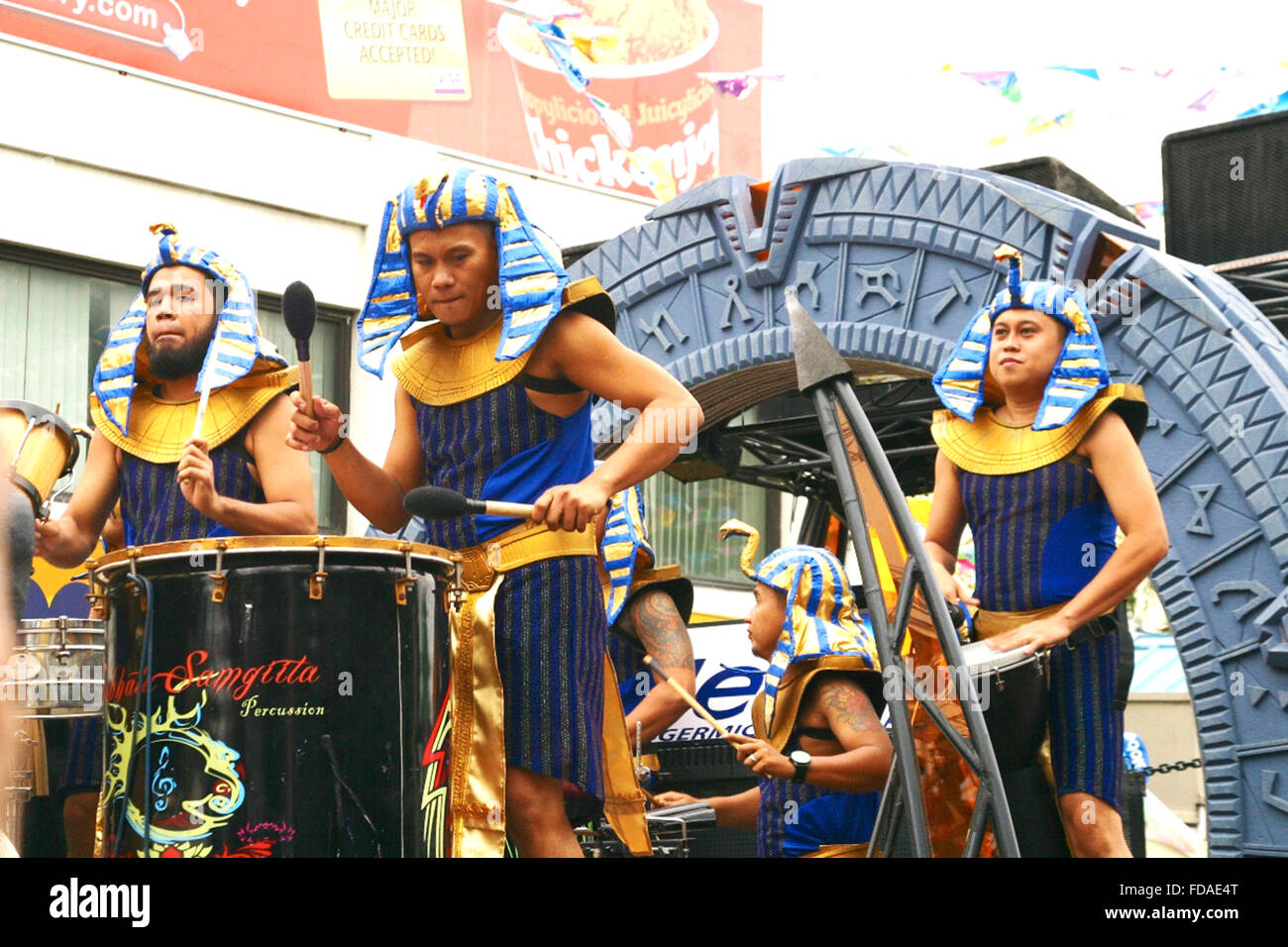 Philippines Cebu Cebu City Sinulog festival. Musicians, and others ...