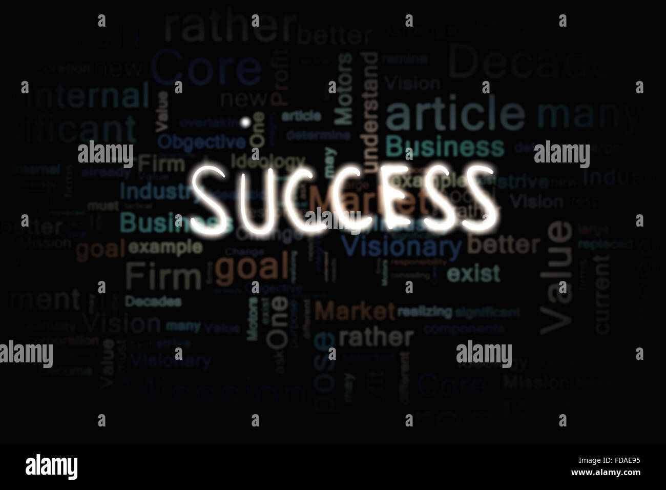 Close up of businessman writing word success on screen hi-res stock ...