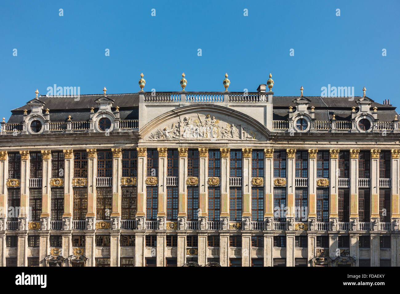 Historical buildings in Brussels (Belgium) with blue sky Stock Photo ...
