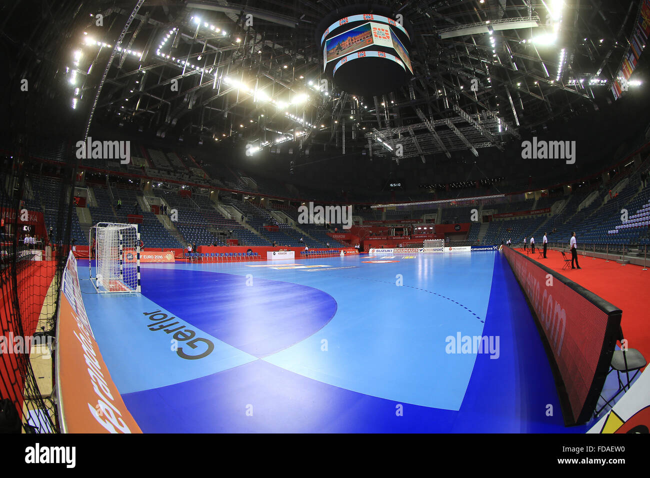 Krakow, Poland. 29th Jan, 2016. Overview of the Tauron Arena seen prior ...
