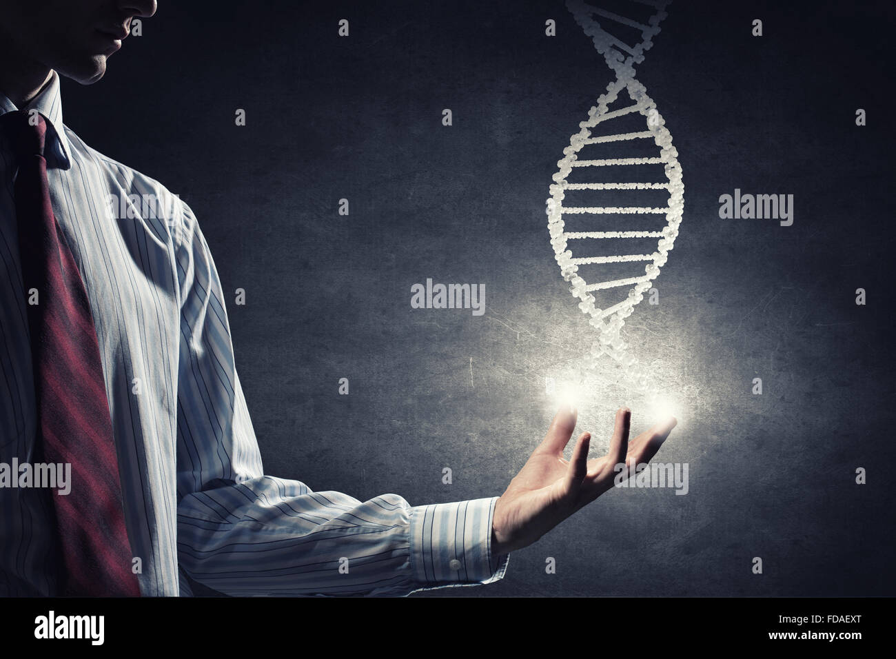 Hand holding dna model hi-res stock photography and images - Alamy