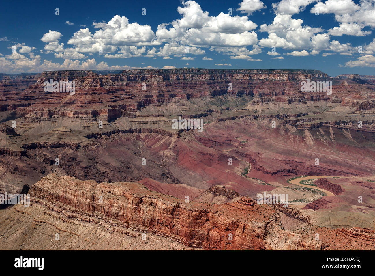 View from Lipan Point, cloudy sky, South Rim, Colorado River, Grand ...