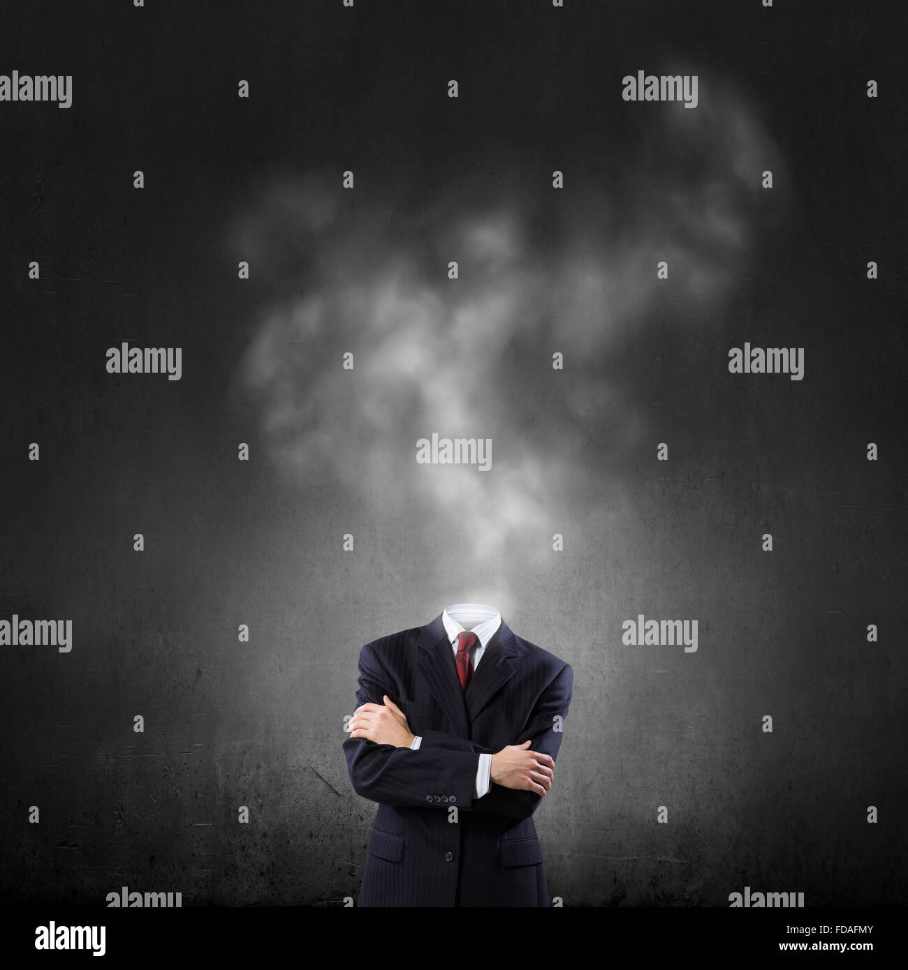 Headless businessman in black suit with arms crossed on chest Stock ...