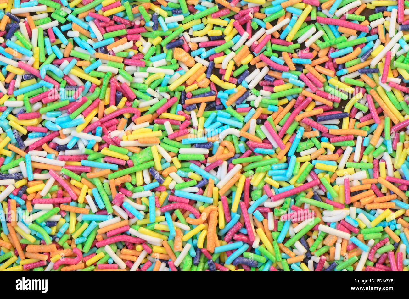 sweet multicolored topping for cake decoration Stock Photo - Alamy